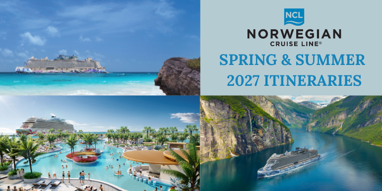 NCL Unveils Over 500 Voyages for Spring and Summer 2027 Season