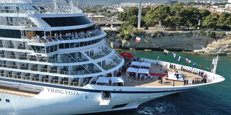 Viking Names New Ocean Ship at Ceremony in Croatia
